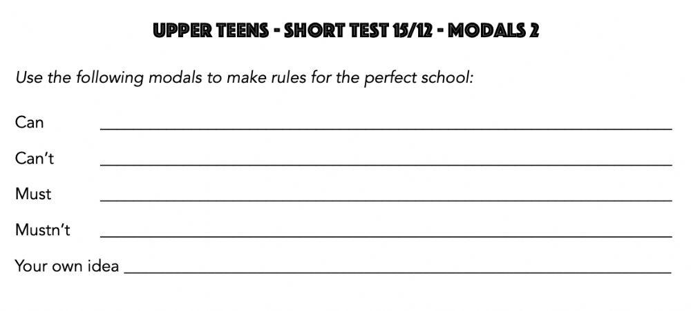 Modals 2 activity | Live Worksheets