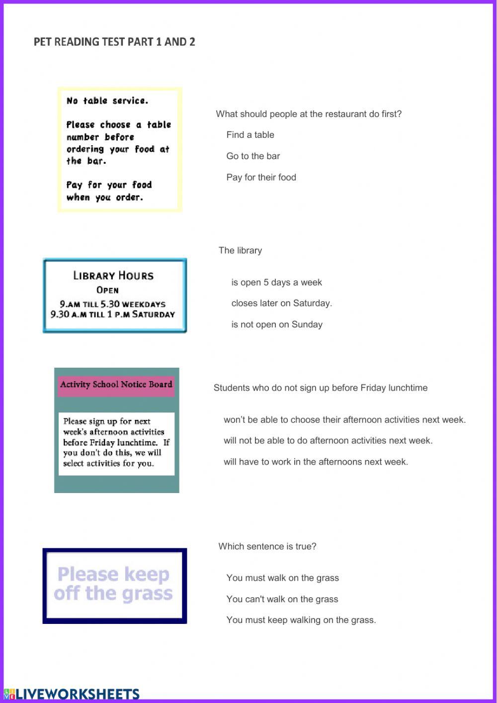 Preliminary | Free Interactive Worksheets | 589693