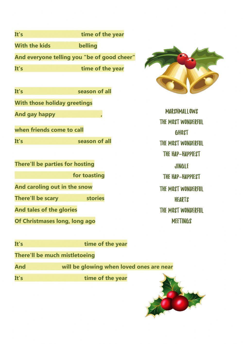 Time of the year worksheet | Live Worksheets