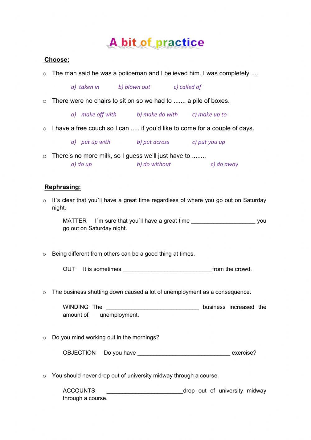A bit of practice 4549995 | sarayrb | LiveWorksheets