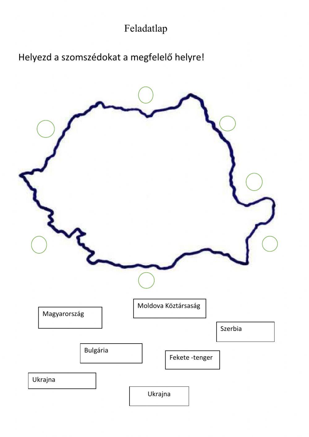 Románia szomszé… | Free Interactive Worksheets | 590667
