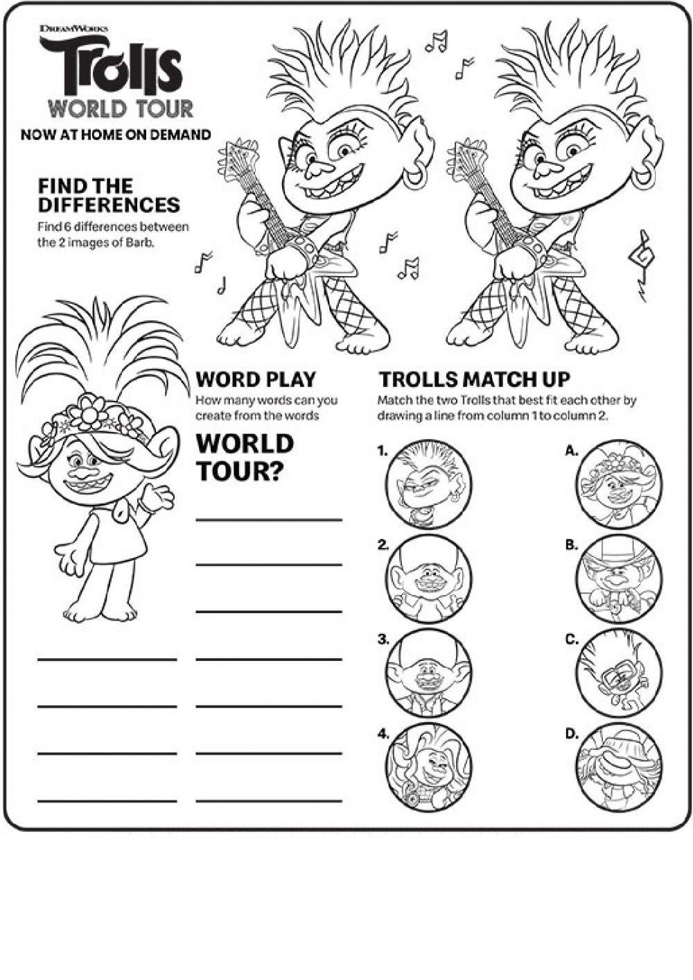 Trolls 2 - mix … | Free Interactive Worksheets | 591062