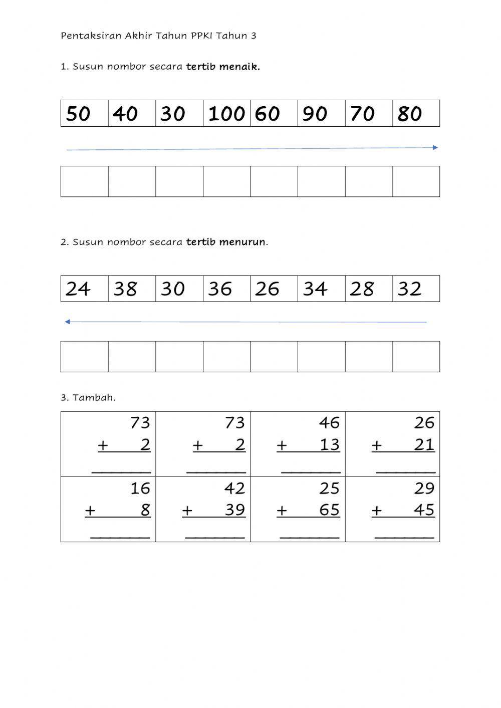 Matematik PPKI 591562 | CHEE ER | Live Worksheets