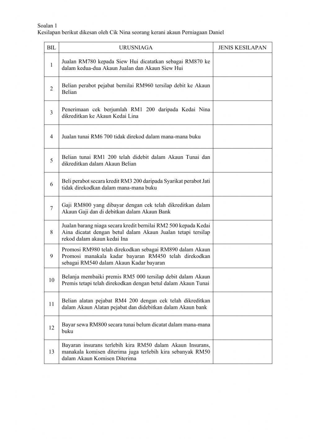 Soalan 1 modul 9 worksheet | Live Worksheets
