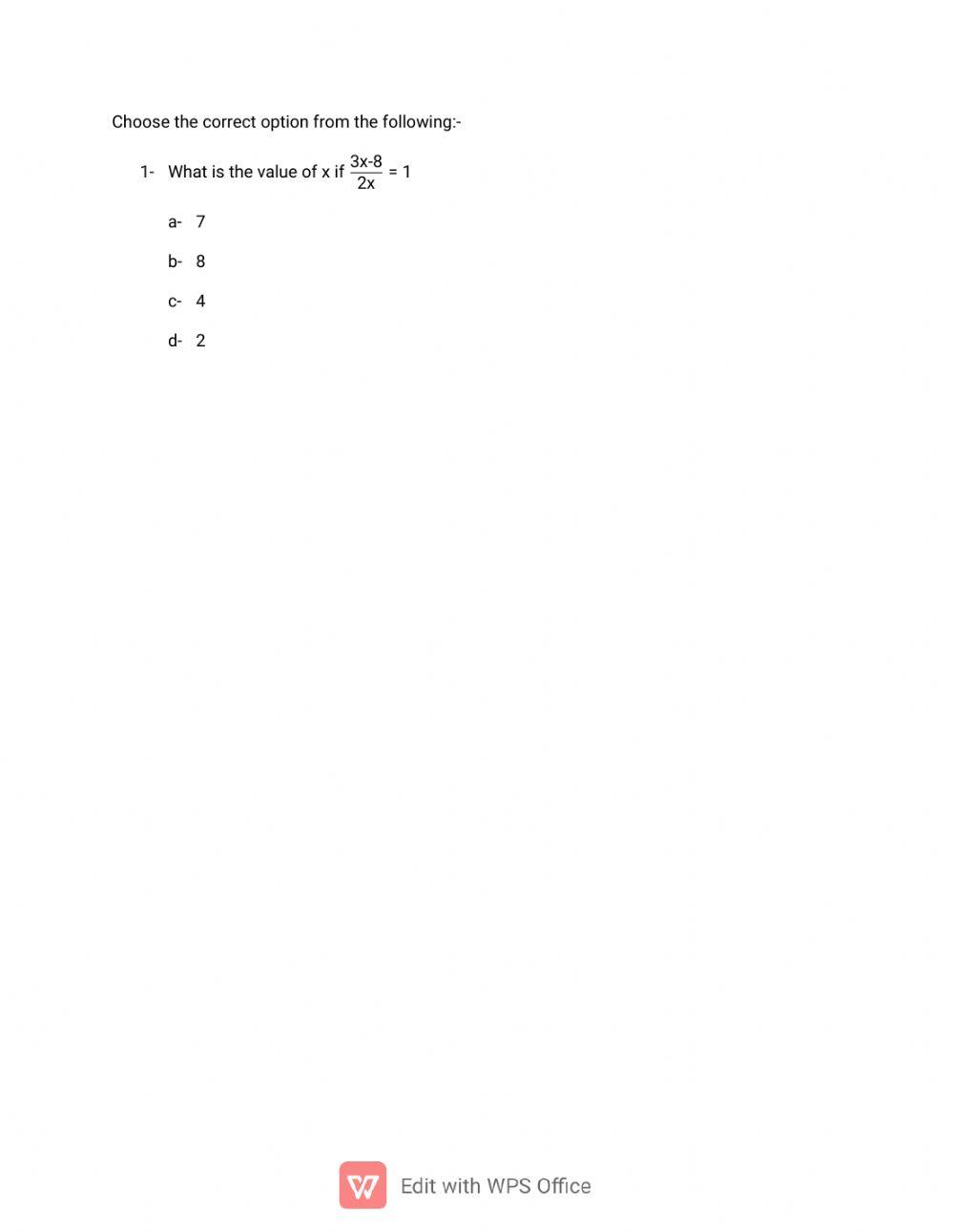 Linear equations worksheet | Live Worksheets
