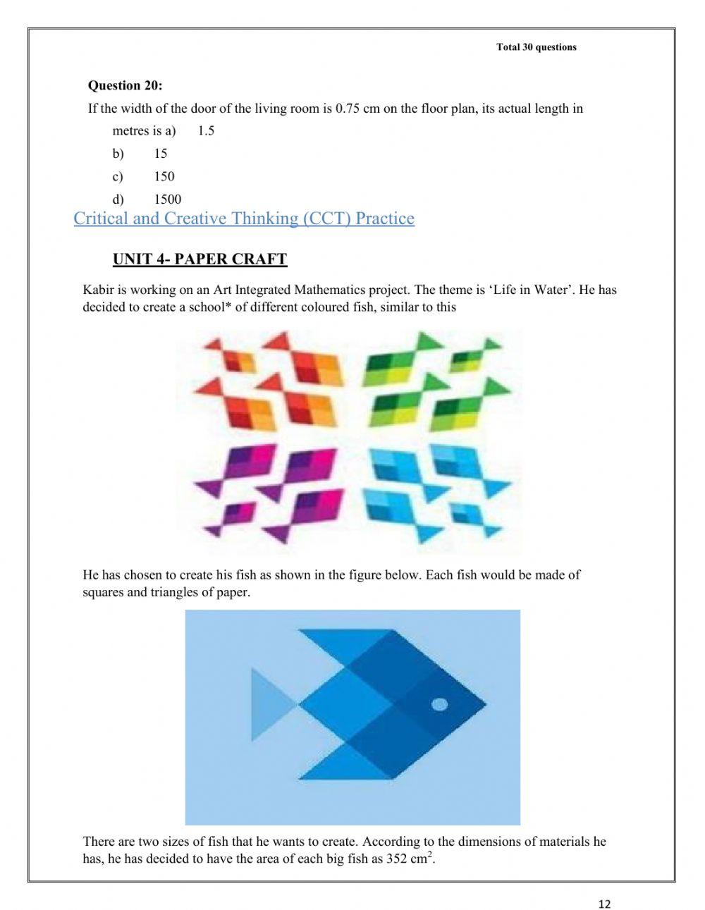 Cct 6 and 7 maths questions worksheet | Live Worksheets