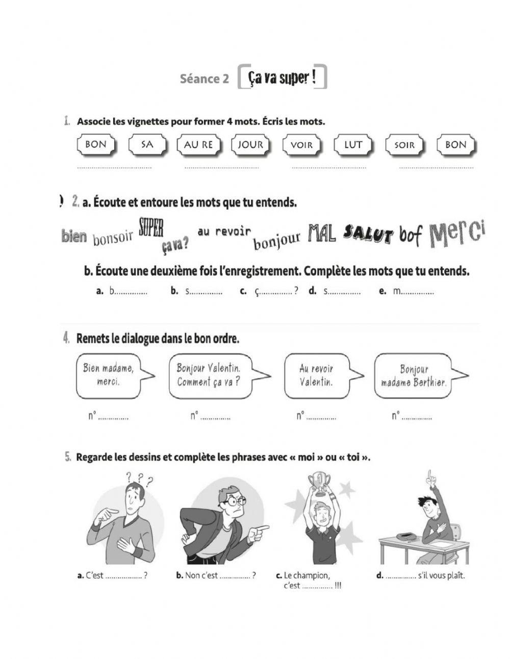 Comment ça va? | Free Interactive Worksheets | 592503