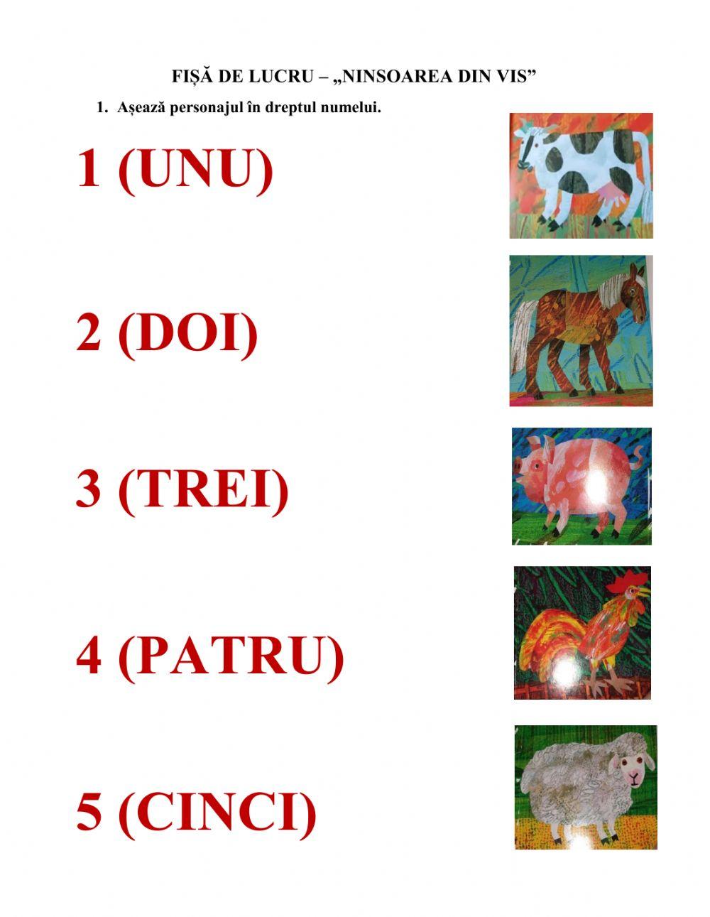 Ninsoarea din vis interactive worksheet | Live Worksheets