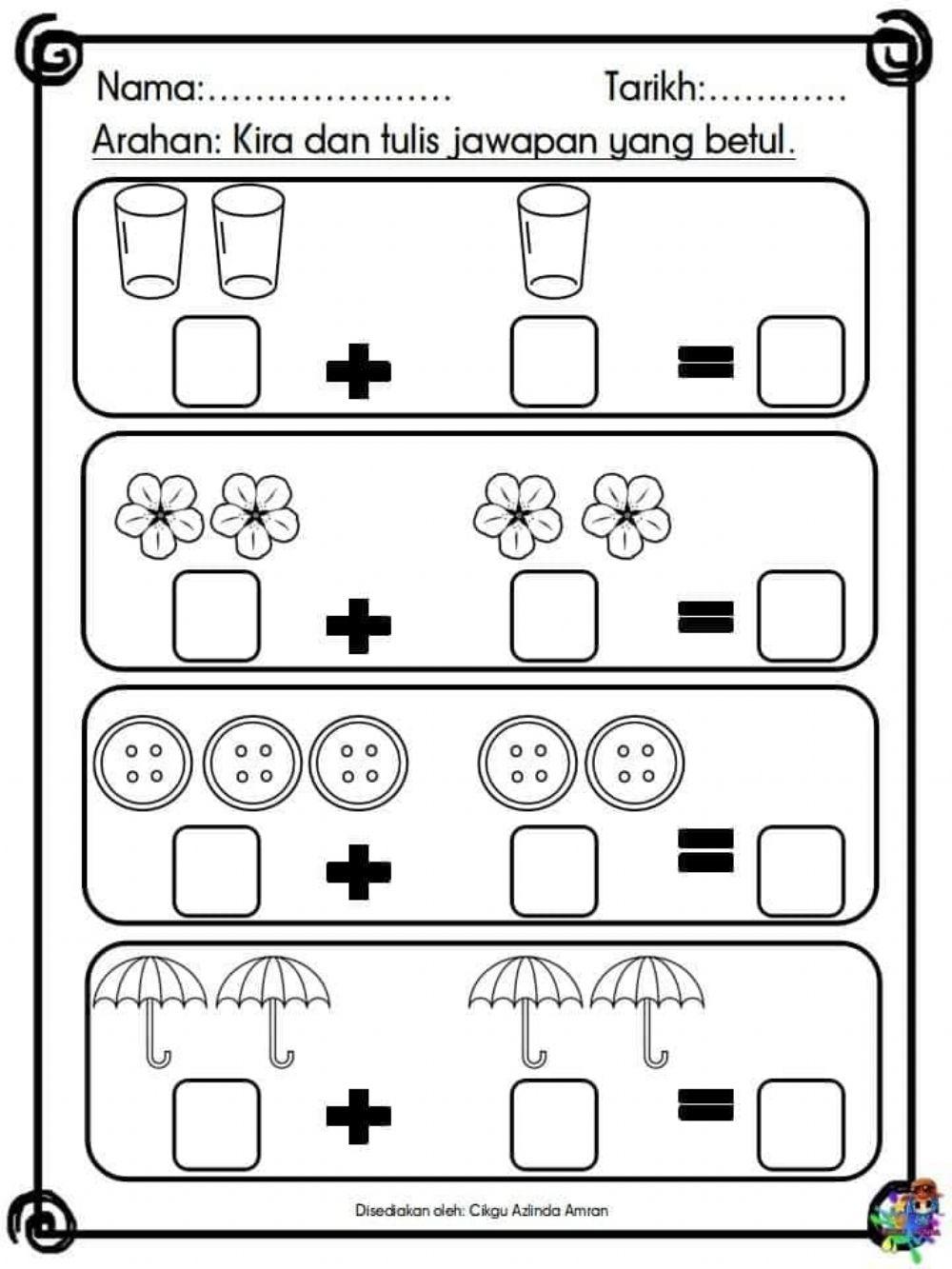 Konsep tambah 592571 | siti khatijah | Live Worksheets