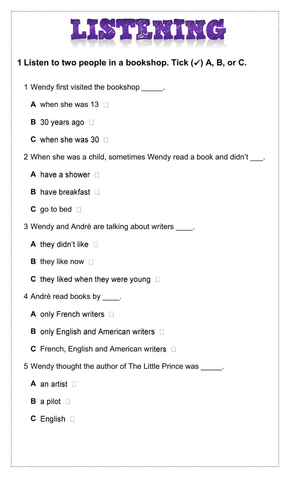 Adults interactive exercise for adults | Live Worksheets