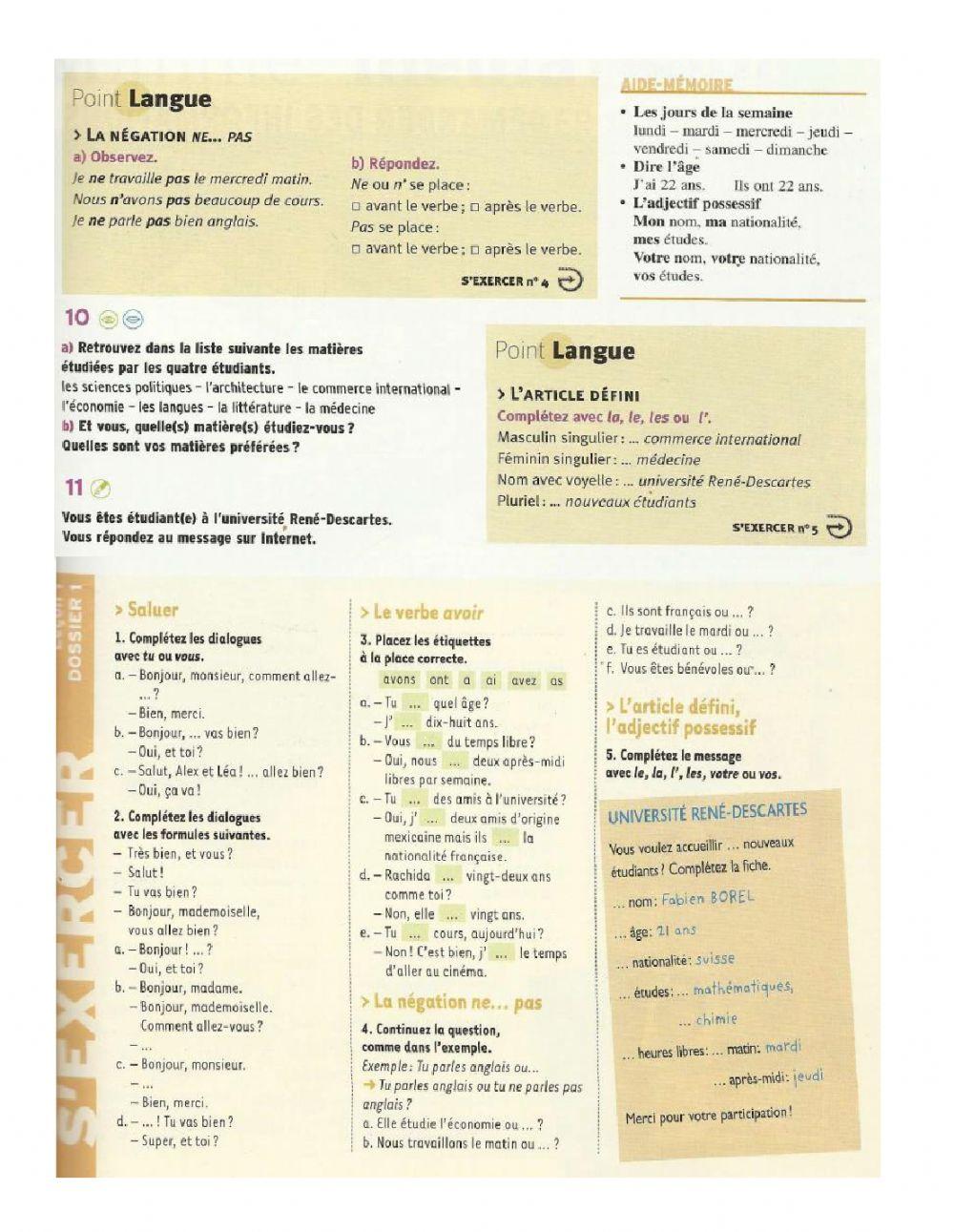 Se présenter Français Langue Étrangère (FLE) worksheet | Live Worksheets