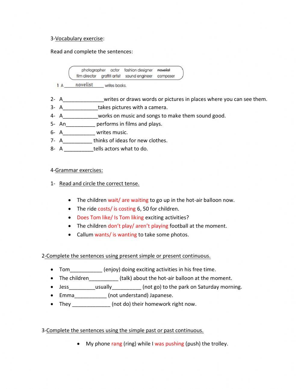 Exam entrance level 6 worksheet | Live Worksheets