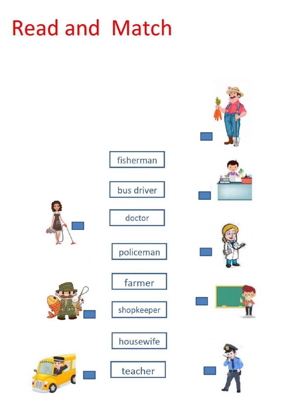 Jobs 2 online worksheet for 4 | Live Worksheets