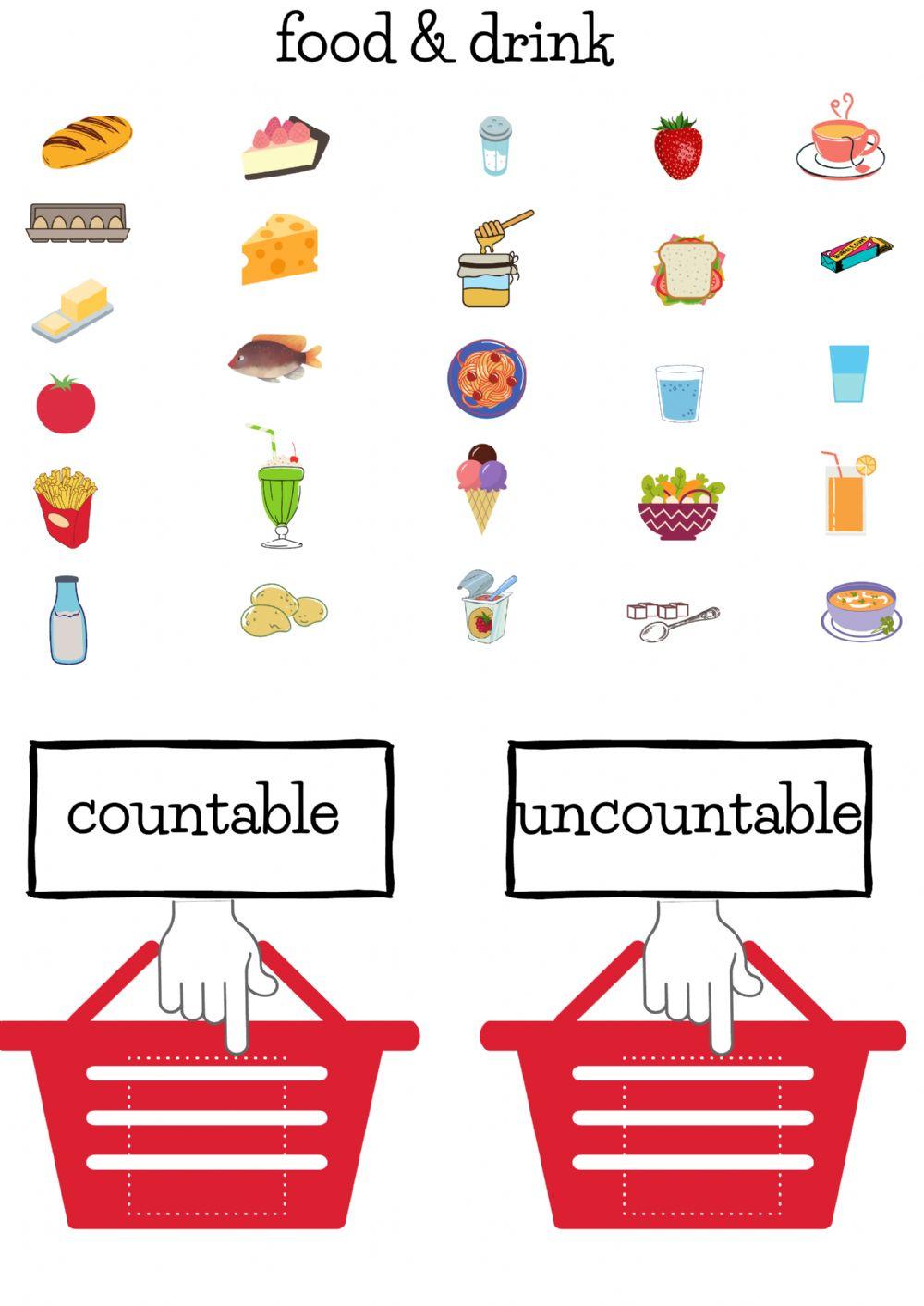 COUNTABLE VS UN… | Free Interactive Worksheets | 4555301