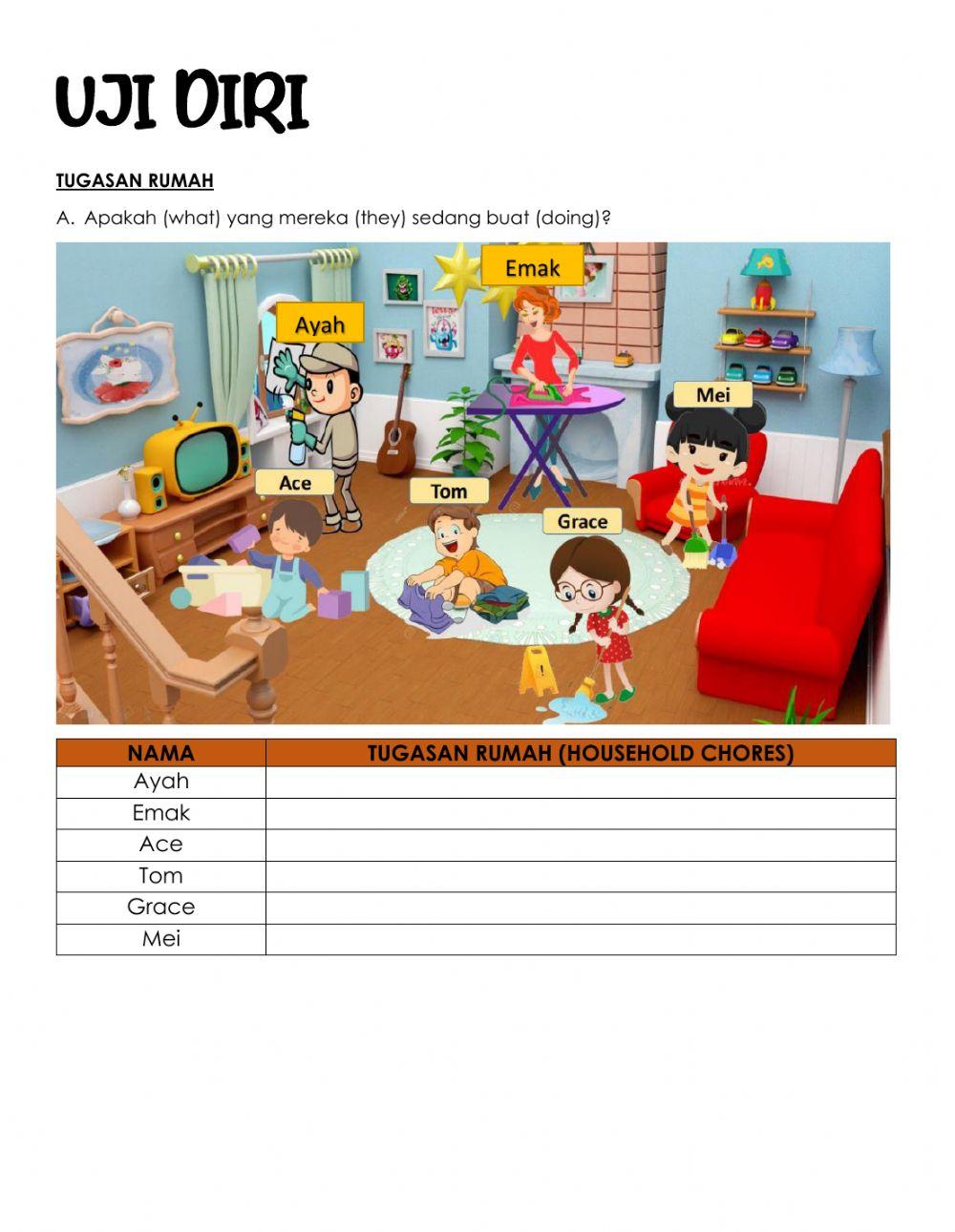Tugasan Rumah worksheet | Live Worksheets