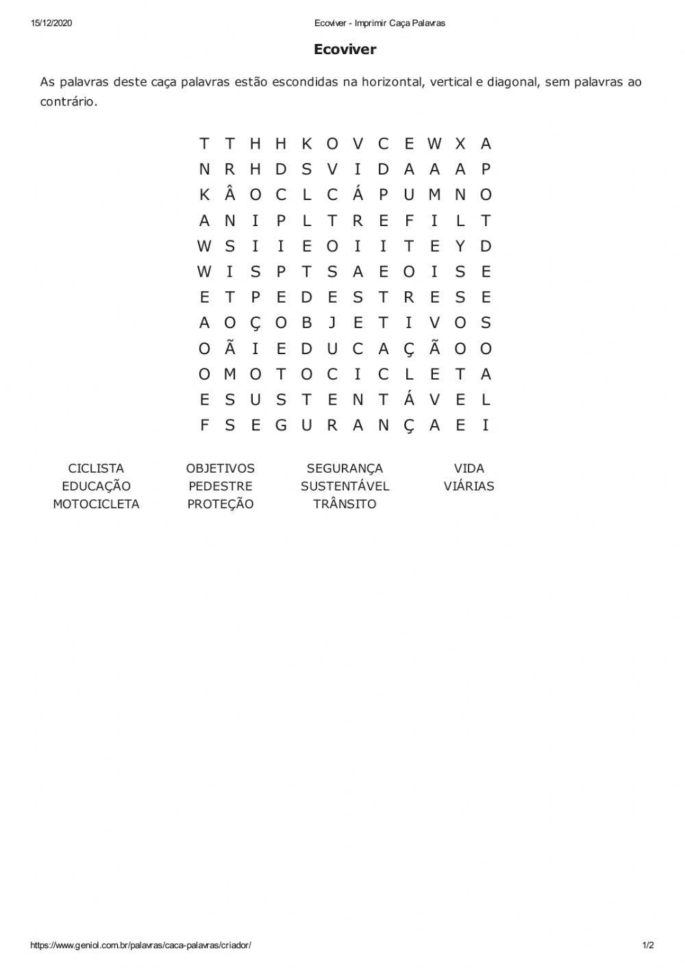 Ecoviver interactive worksheet | Live Worksheets