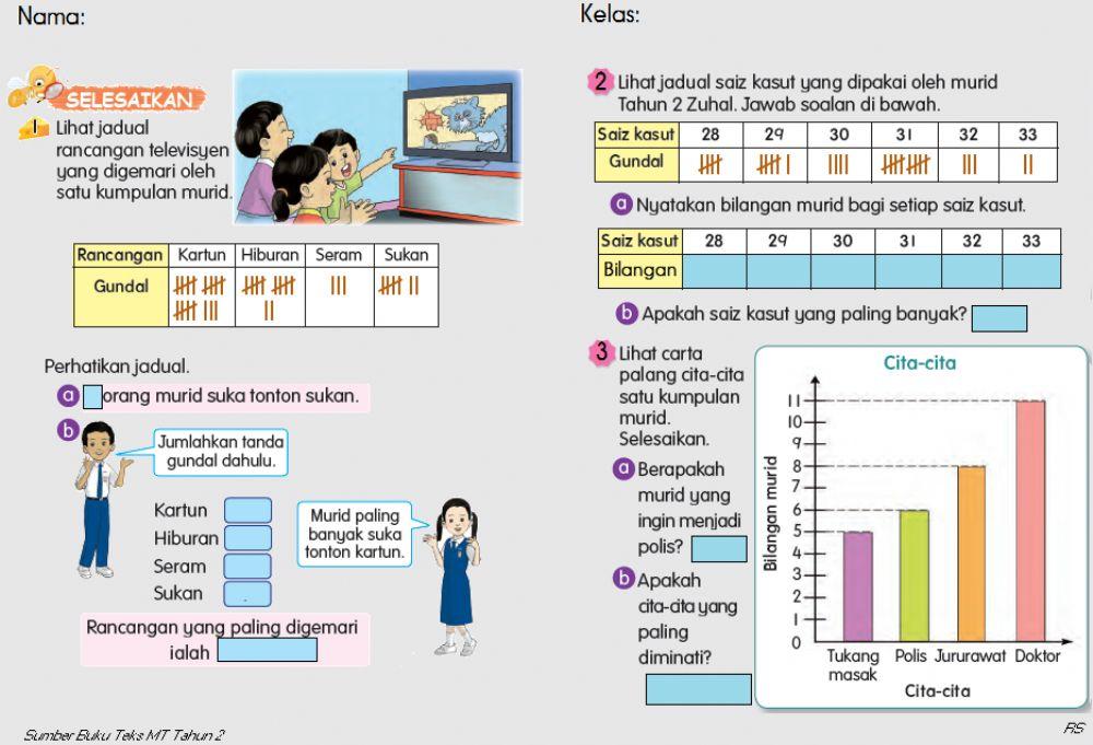 Data Tahun 2 interactive worksheet | Live Worksheets