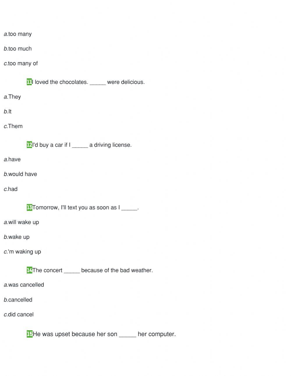 594458 | English test A2 | Dianamedina11