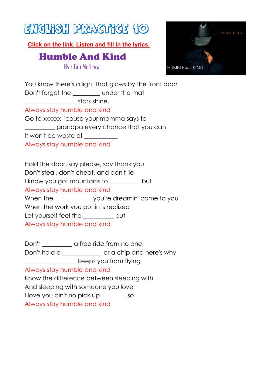 4556671 | Humble - Kind | ARZIAH | LiveWorksheets