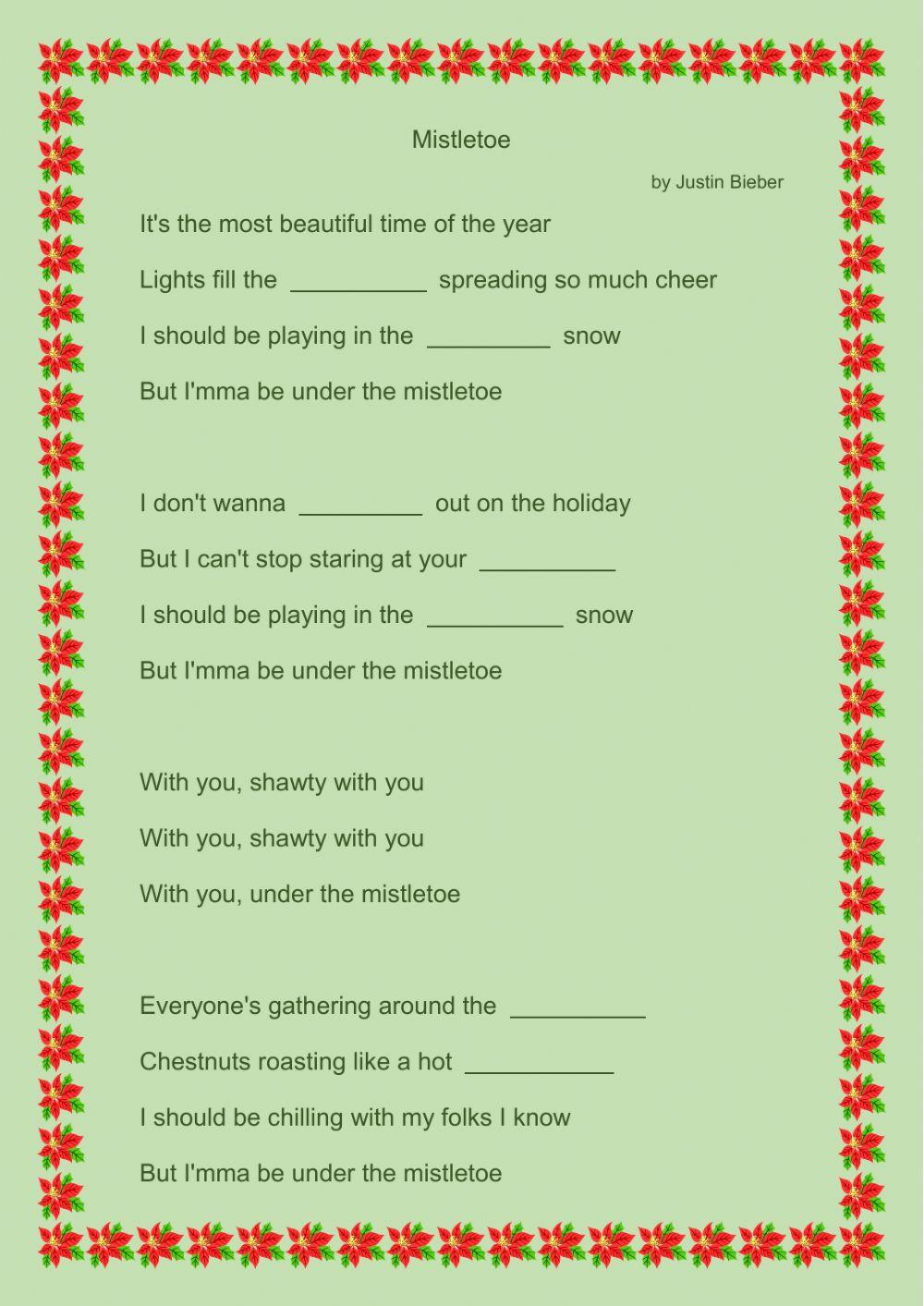 Mistletoe 6325940 | ruthchang0504 | Live Worksheets