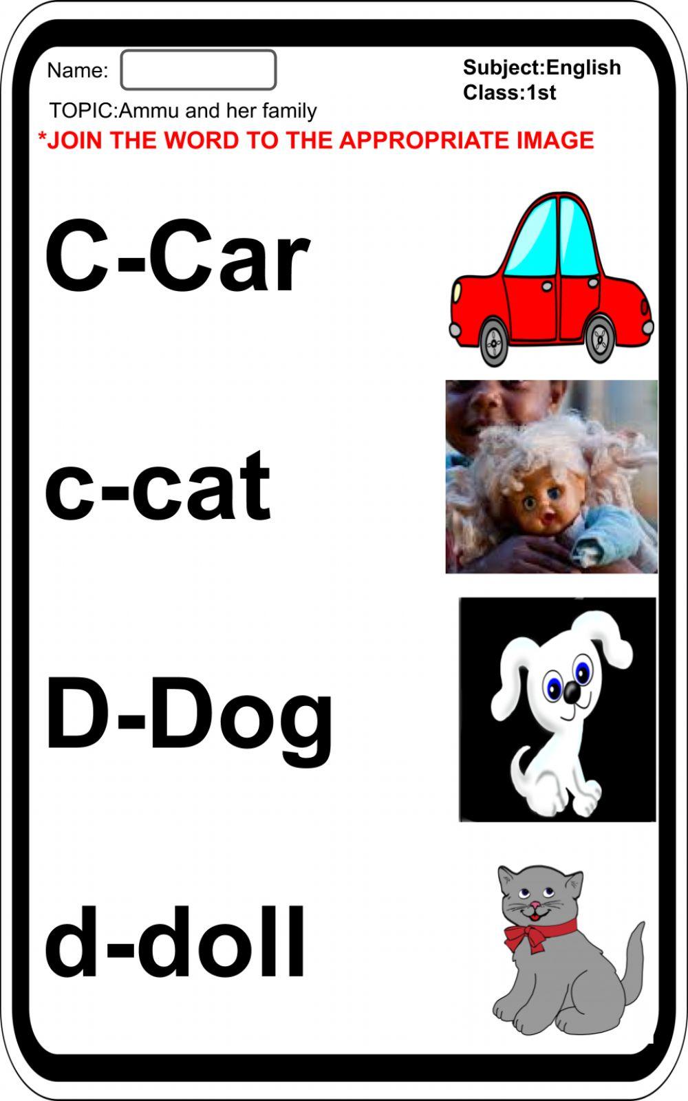 C,d join worksheet | Live Worksheets