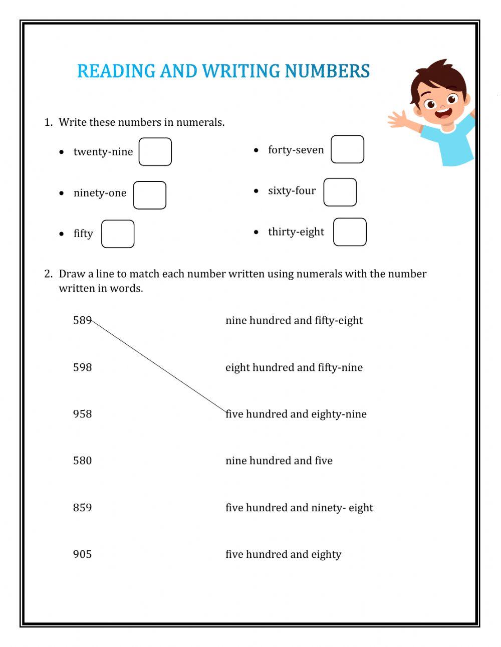 Reading And Writing Numbers Activity Live Worksheets reading-and-writing-numbers-activity-live-worksheets
