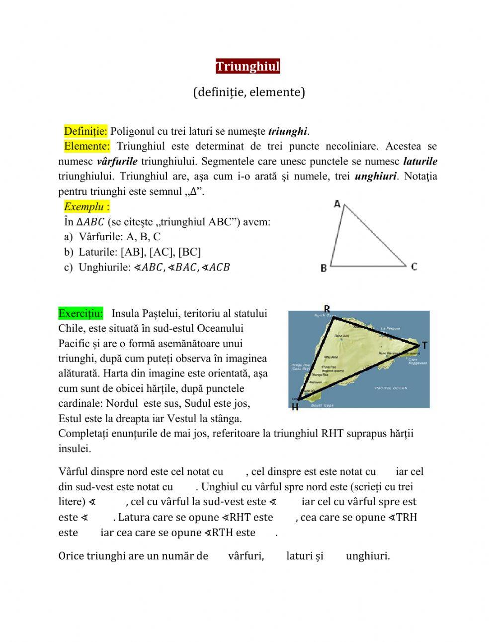 595984 | Triunghiul - definiție, elemente | informathgim