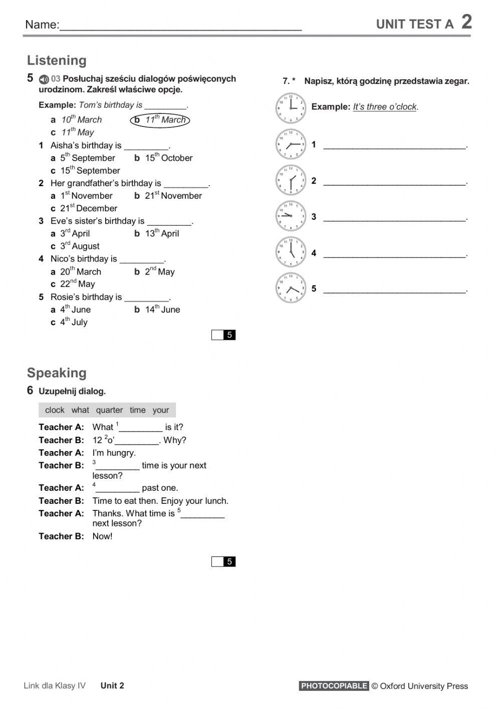 Link IV test un… | Free Interactive Worksheets | 6327388