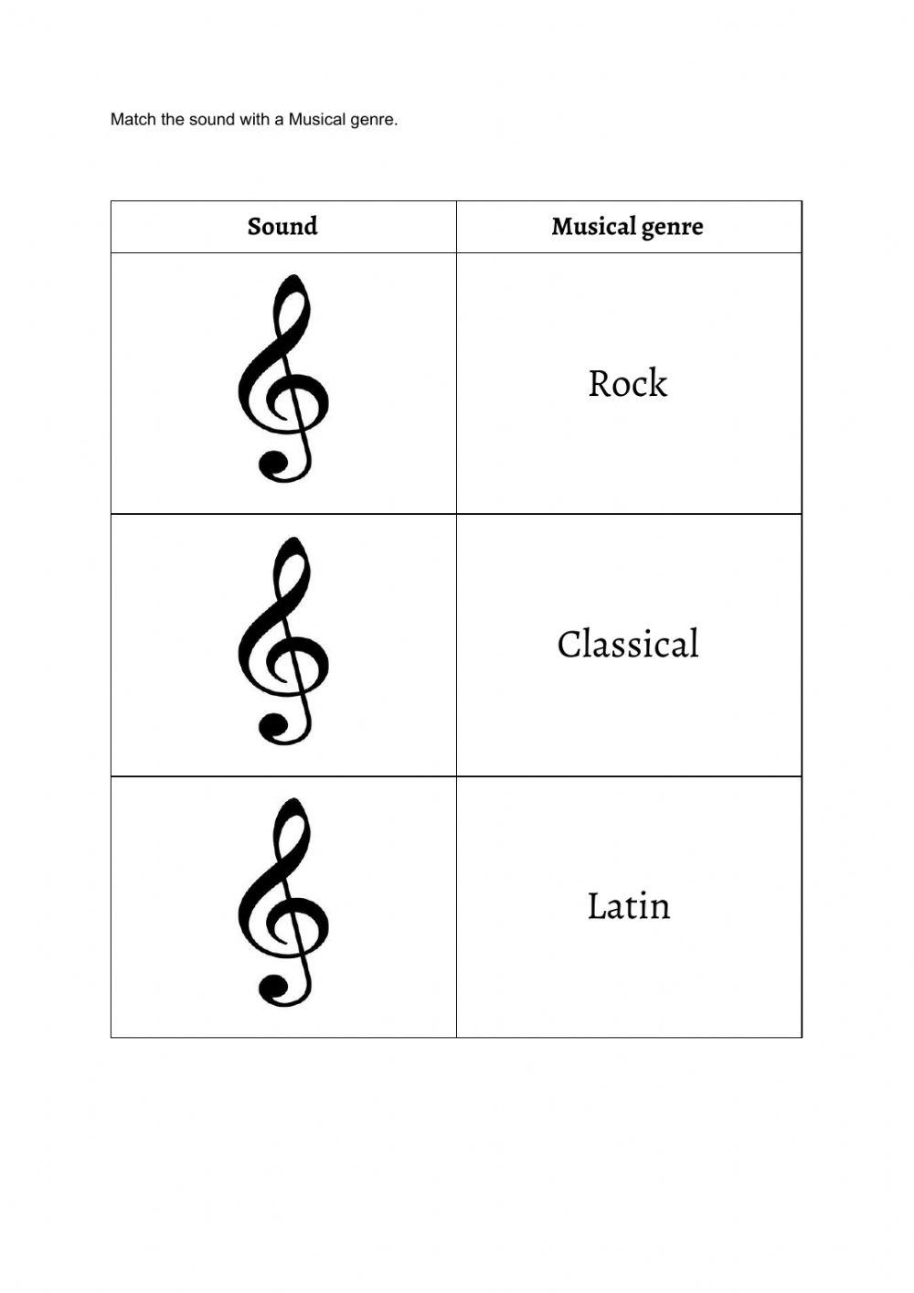 Musical Taste worksheet | Live Worksheets