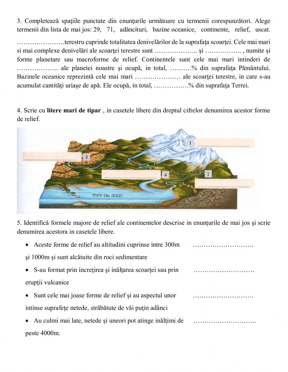 Litosfera online exercise for | Live Worksheets