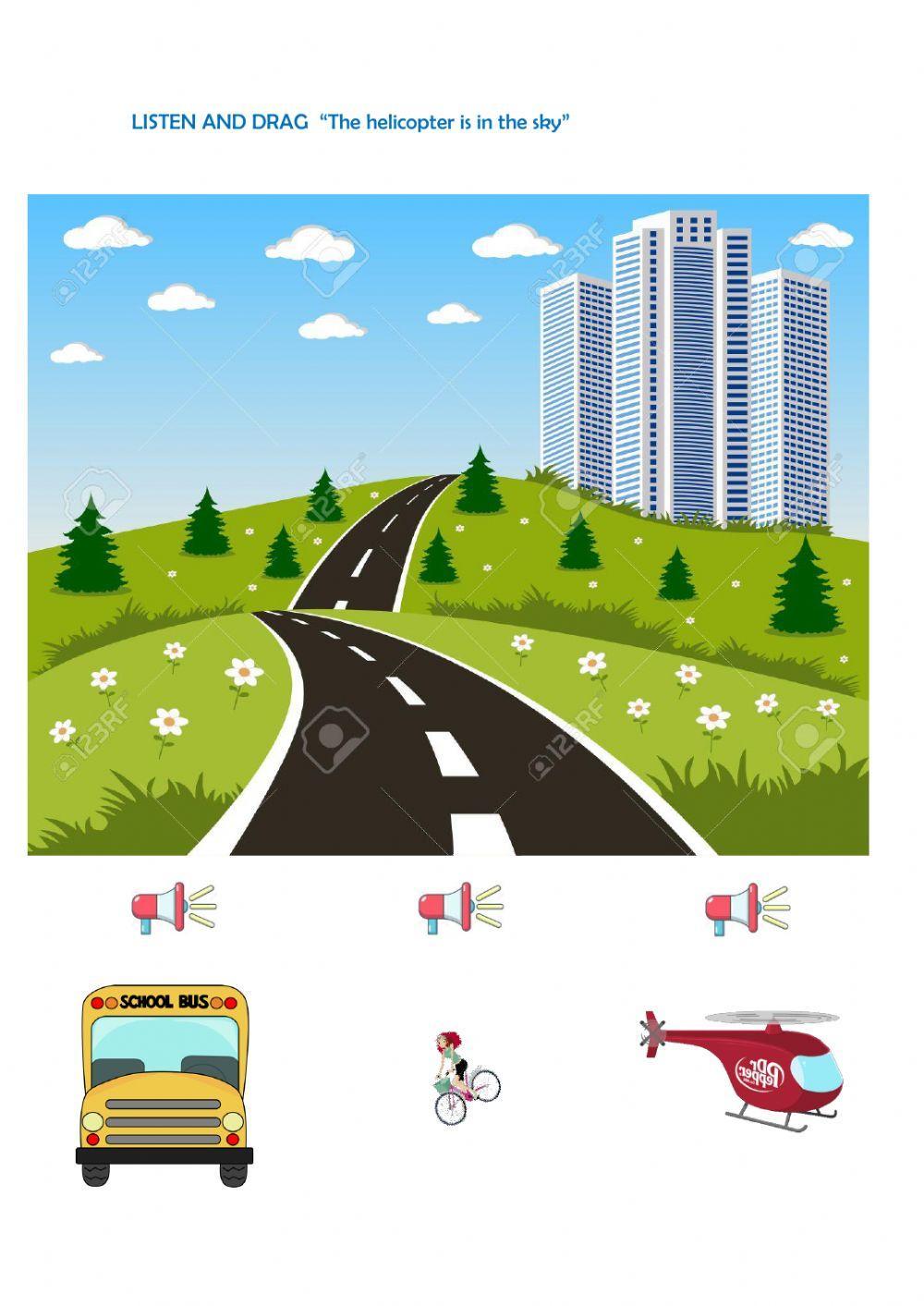 Transportation interactive worksheet for KINDER | Live Worksheets