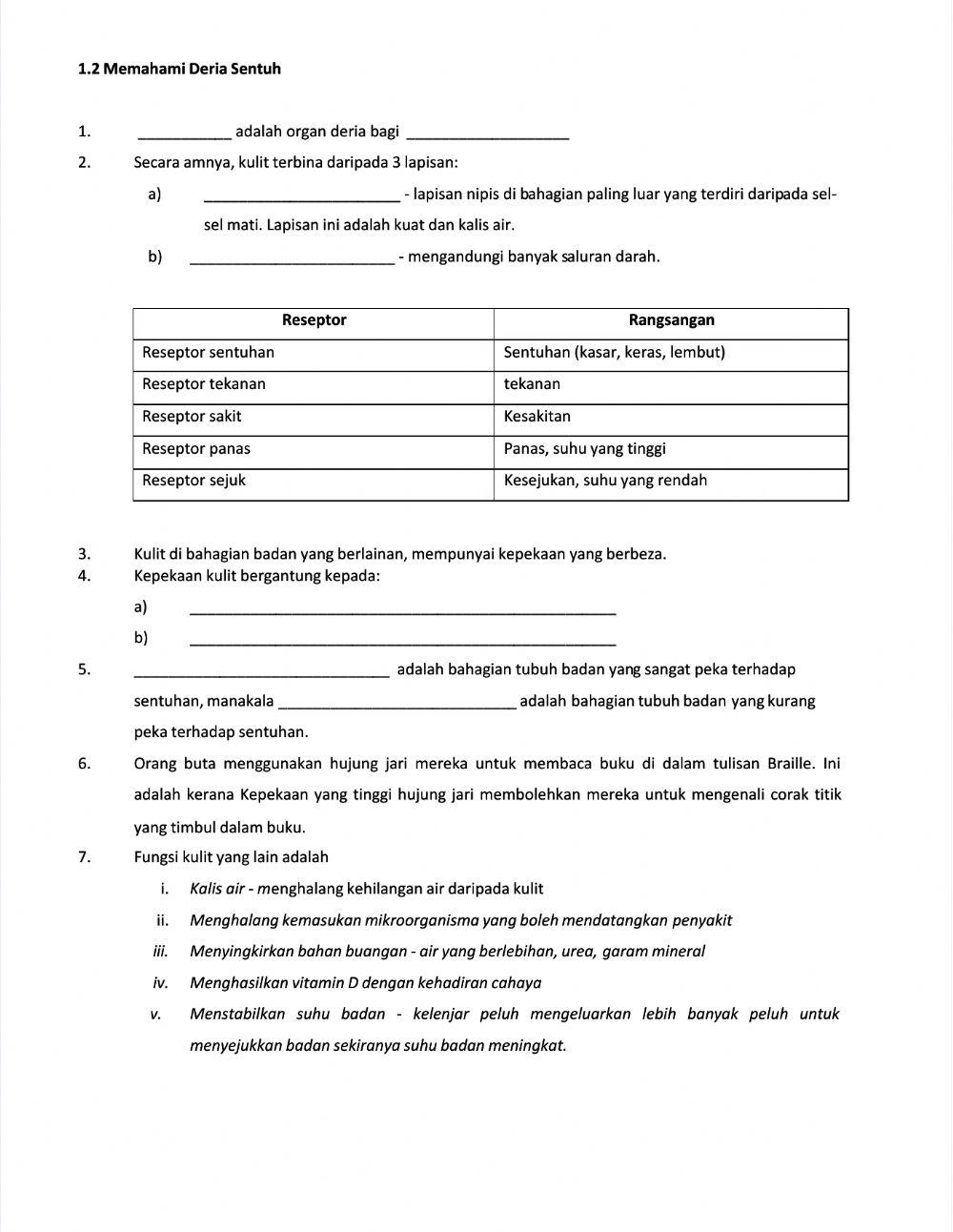 nota sains | Free Interactive Worksheets | 4559579