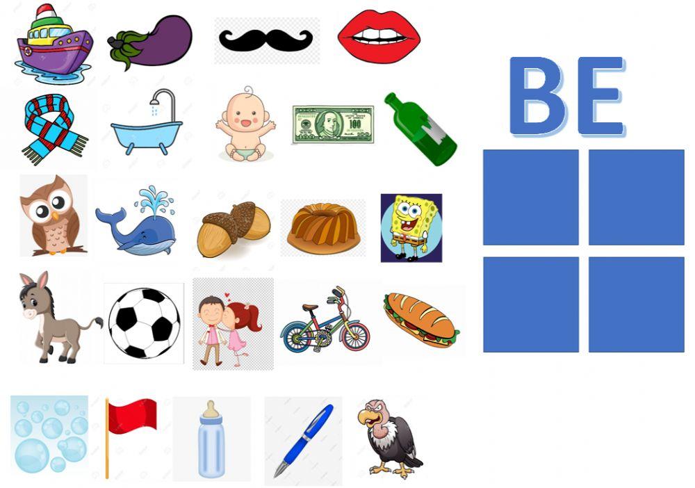 Palabras que empiezan por BE worksheet | Live Worksheets