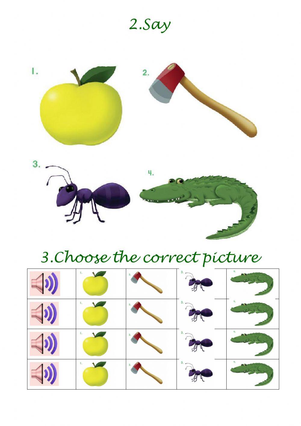 Letter Aa online worksheet for Elementary | Live Worksheets