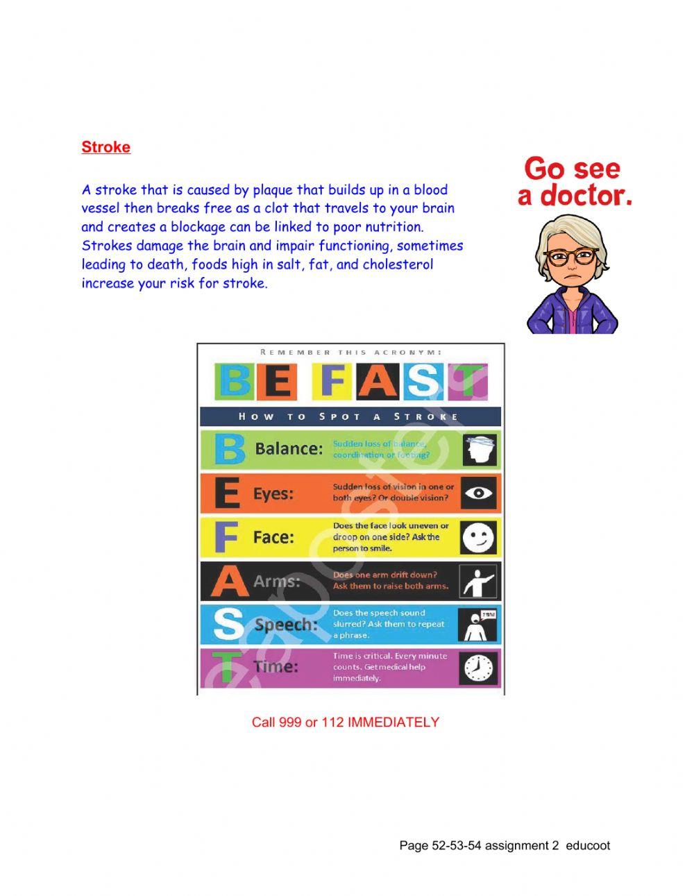 High Cholesterol pages 52-53 worksheet | Live Worksheets