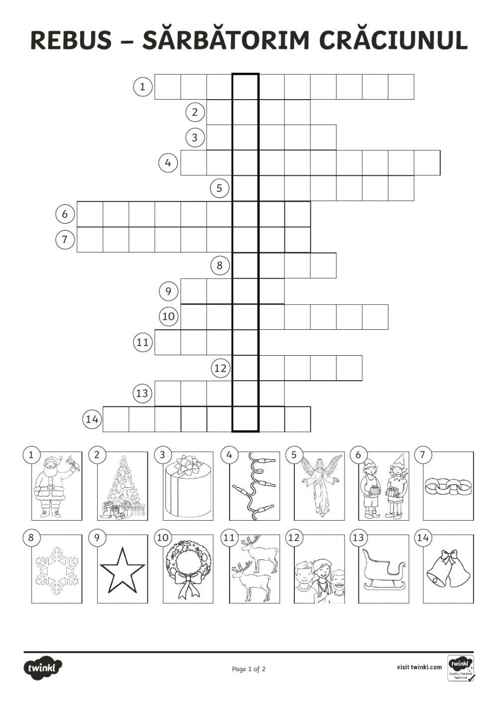 rebus- CRACIUN online exercise for | Live Worksheets