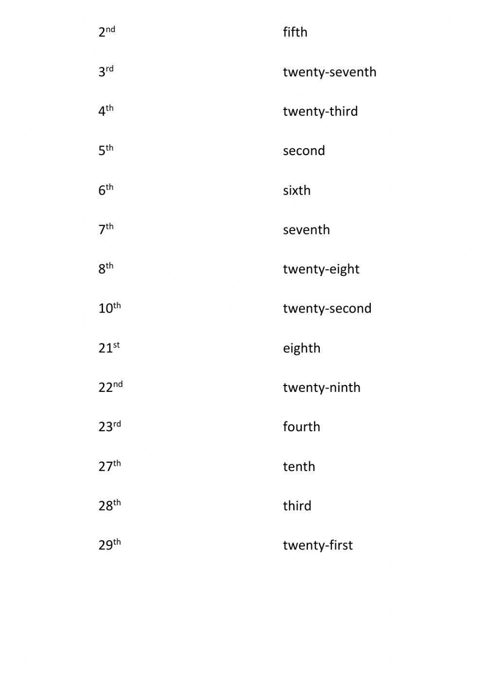 Dates English as a Second Language (ESL) activity | Live Worksheets