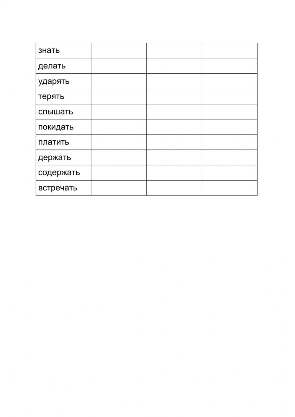 Irregular verbs a2 set 4 worksheet | Live Worksheets