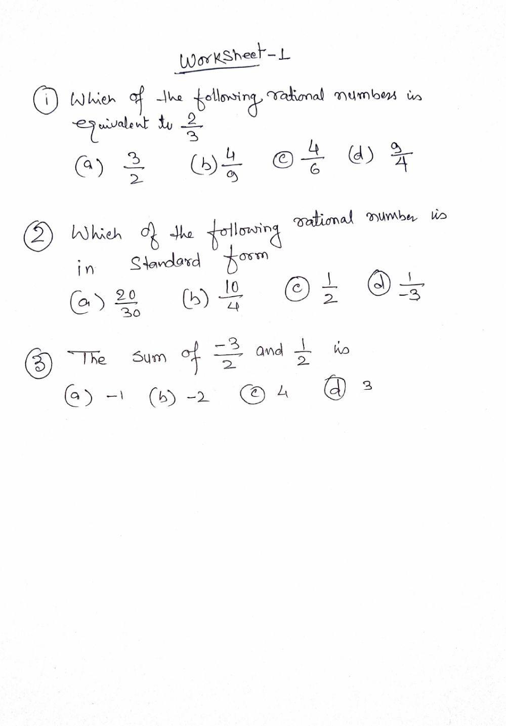 Rational Number Activity | Live Worksheets