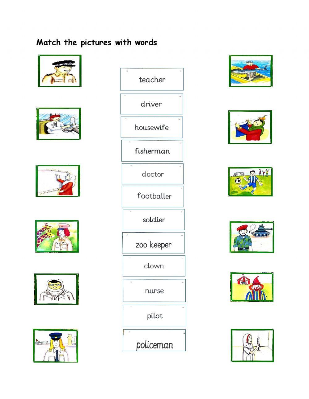 occupations worksheet interactive worksheet | Live Worksheets