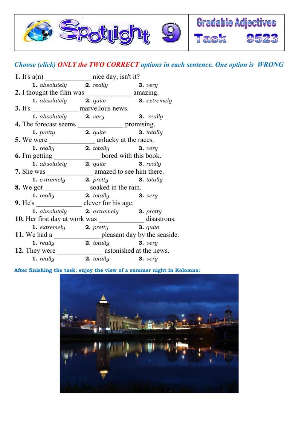 Spotlight 9 Tas… | Free Interactive Worksheets | 599946