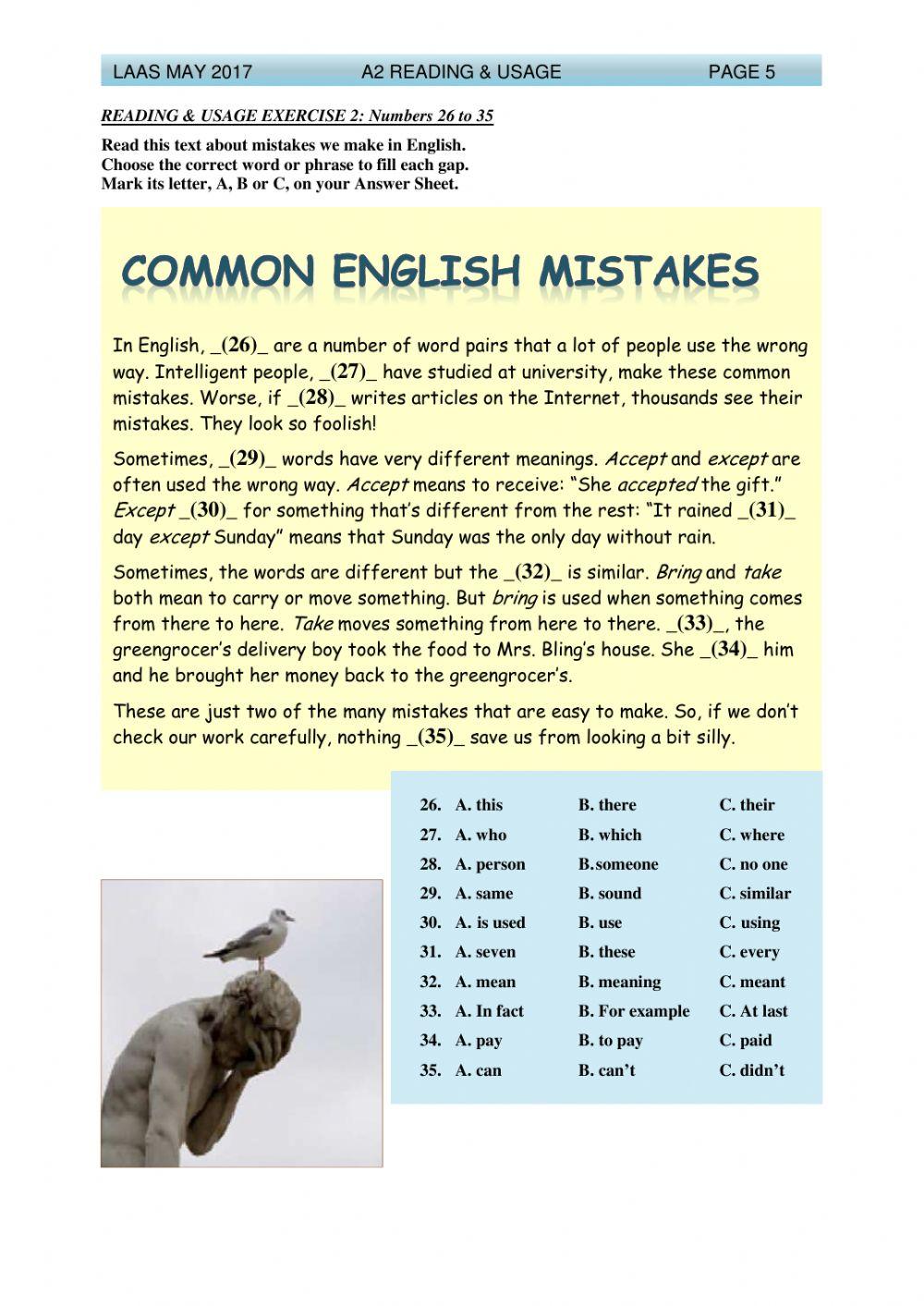 LAAS A2 May 2017 worksheet | Live Worksheets