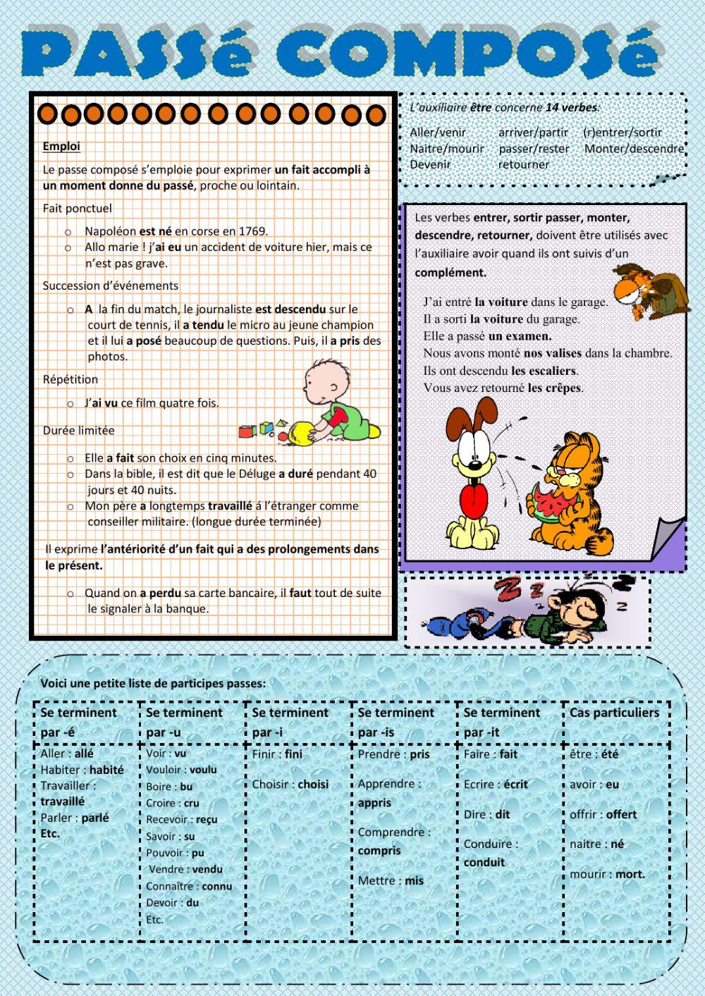 passé composé 2 online exercise for | Live Worksheets