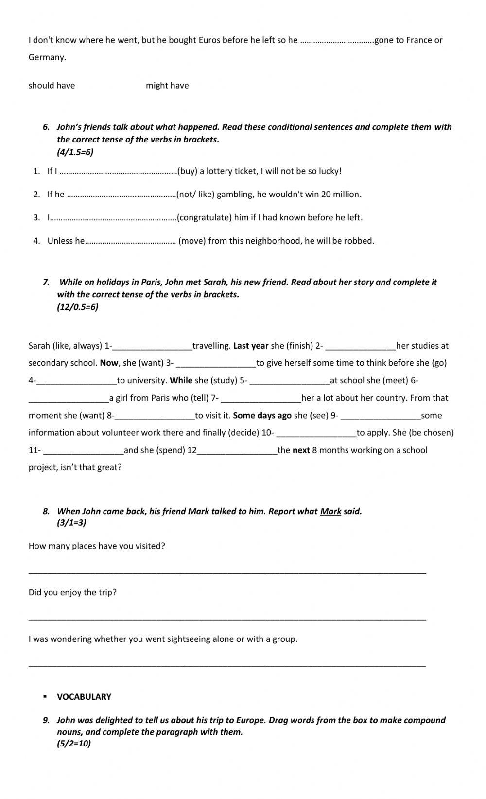 FWE 2020 worksheet | Live Worksheets