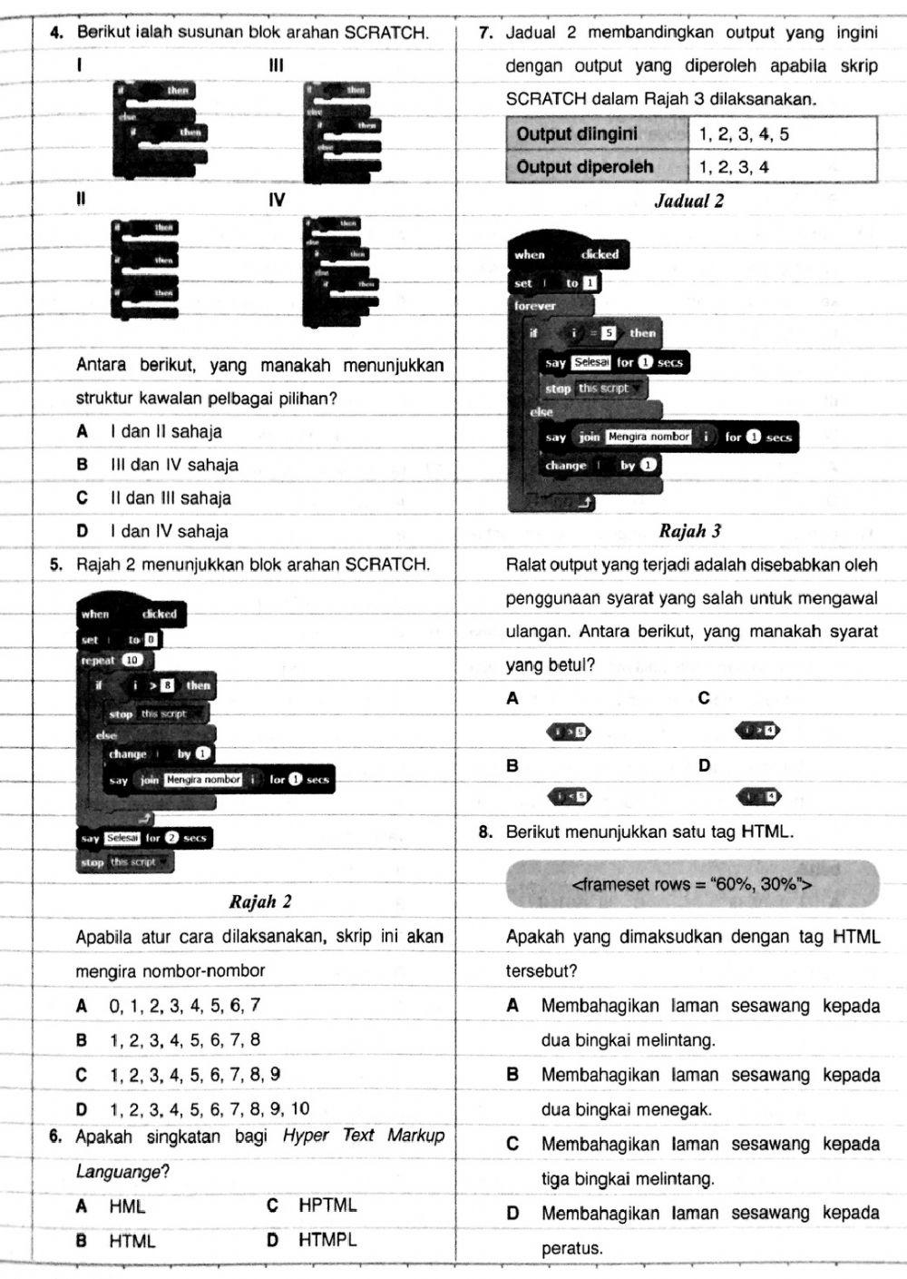 Kod arahan exercise | Live Worksheets