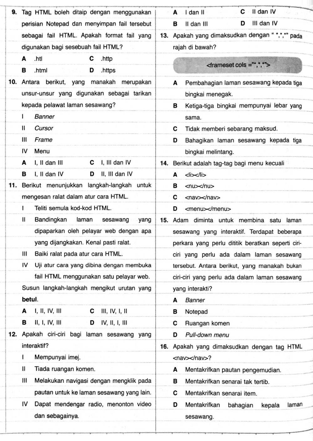 Kod arahan exercise | Live Worksheets