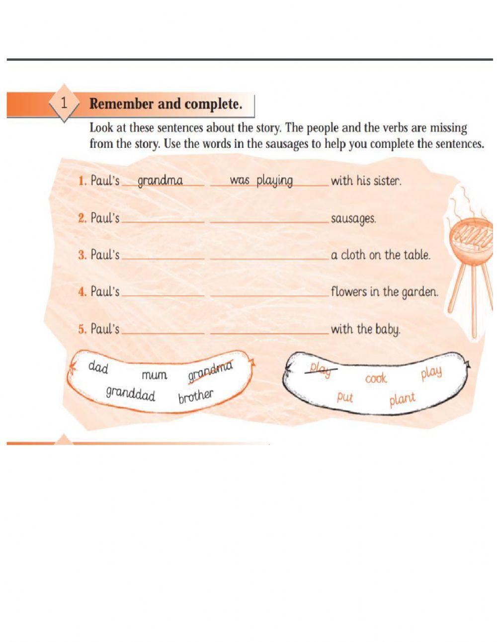 completing-story online exercise for | Live Worksheets