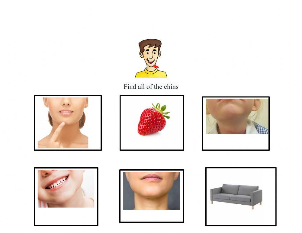 Find all the chins (2) worksheet | Live Worksheets