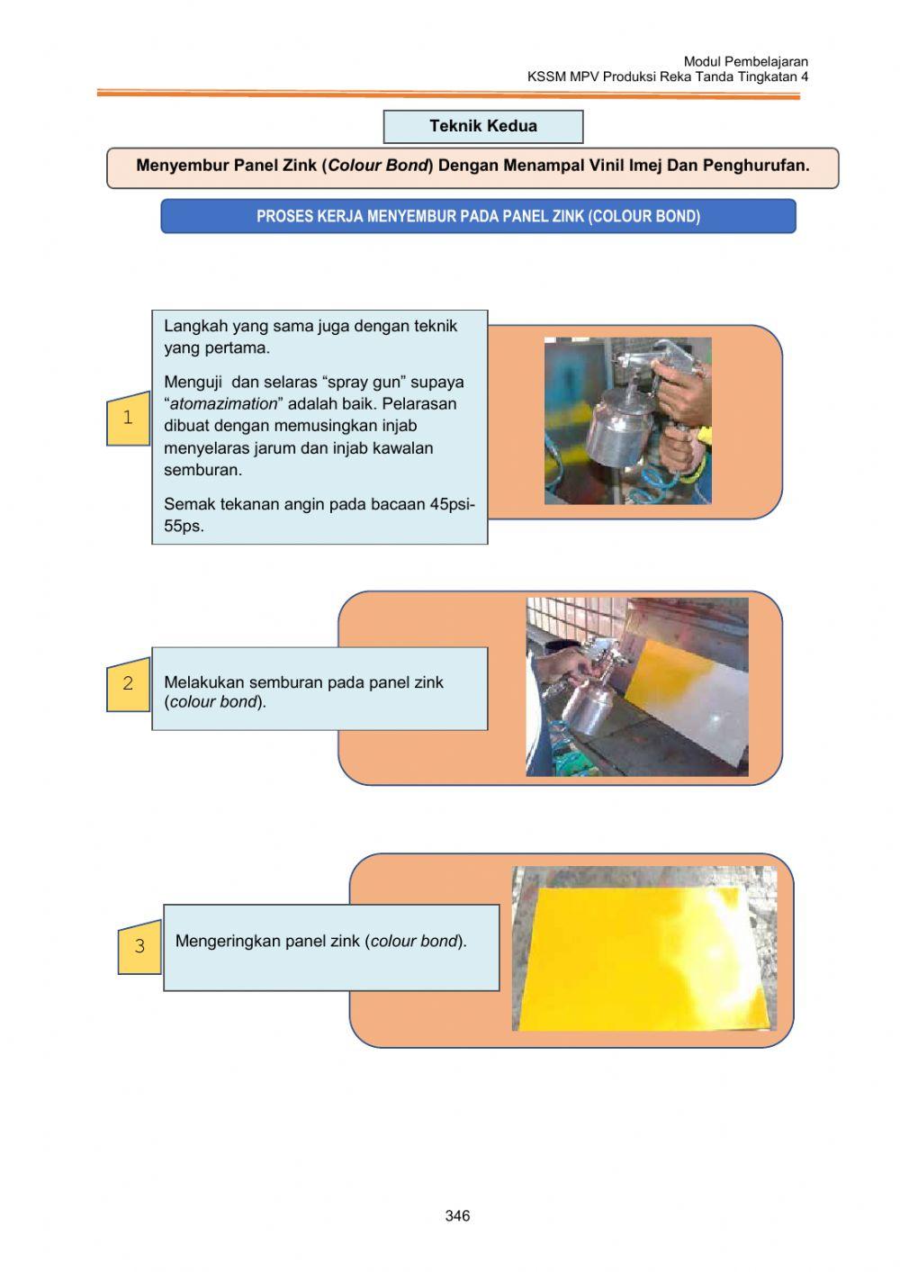 Modul 4.4 Papar Tanda Semburan Cat worksheet | Live Worksheets