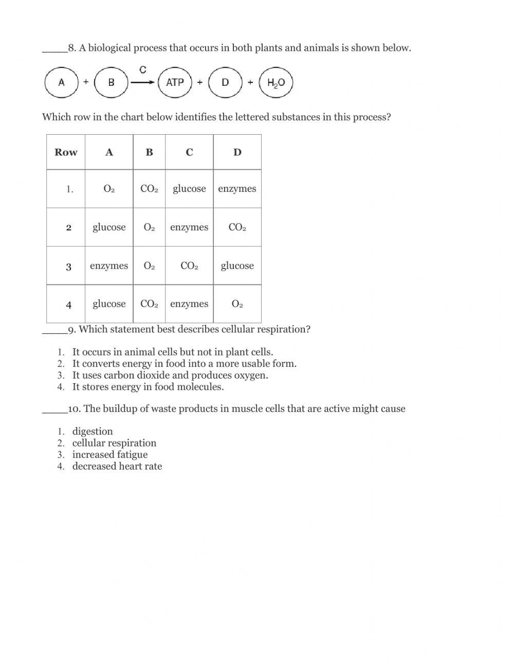 Photosynthesis vs Cellular Respiration online exercise for | Live ...